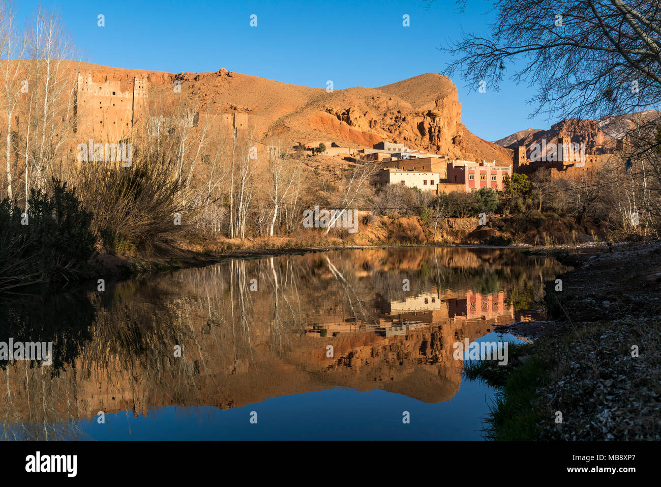 Kasbah im Dadestal bei Ait Arbi am Fluss Dades, Boumalne, Königreich ...