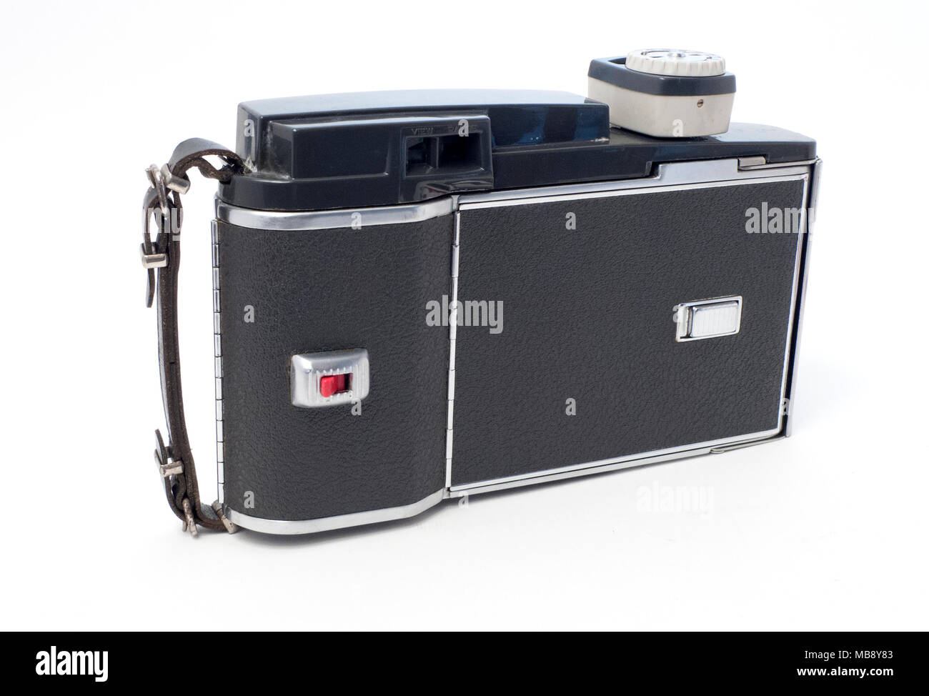 The back of a Polaroid Instant Film Land Camera, Model 110A Stock Photo ...