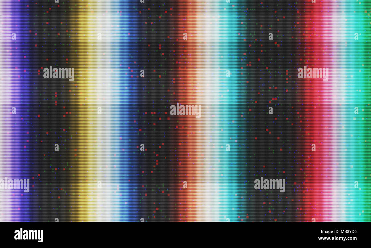 Abstract illustration of tv screen signal error. Glitch effect ...