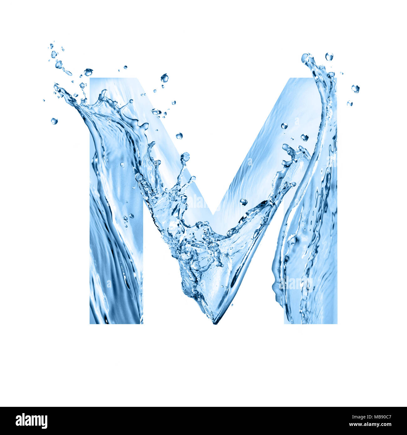 M Letter In Water