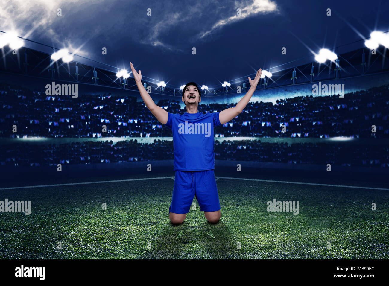Football winner young man team hi-res stock photography and images - Alamy