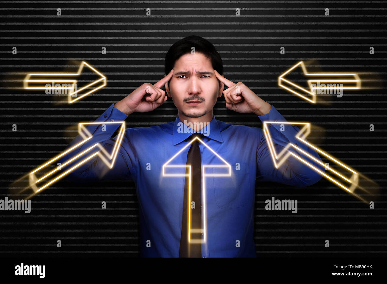 Focused concentrating thinking business man hi-res stock photography ...