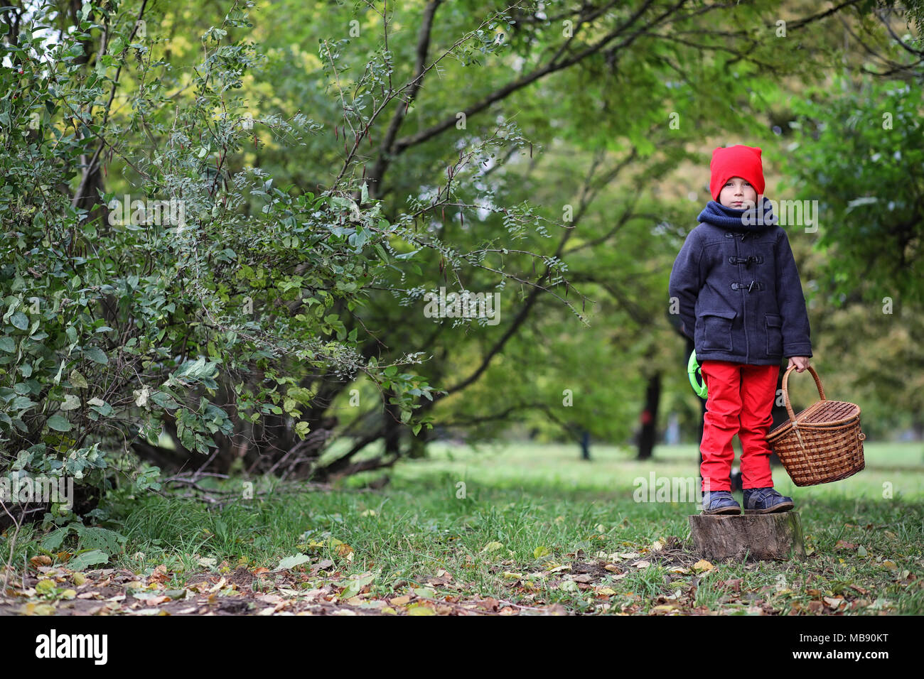 Young family with children on a walk Stock Photo - Alamy