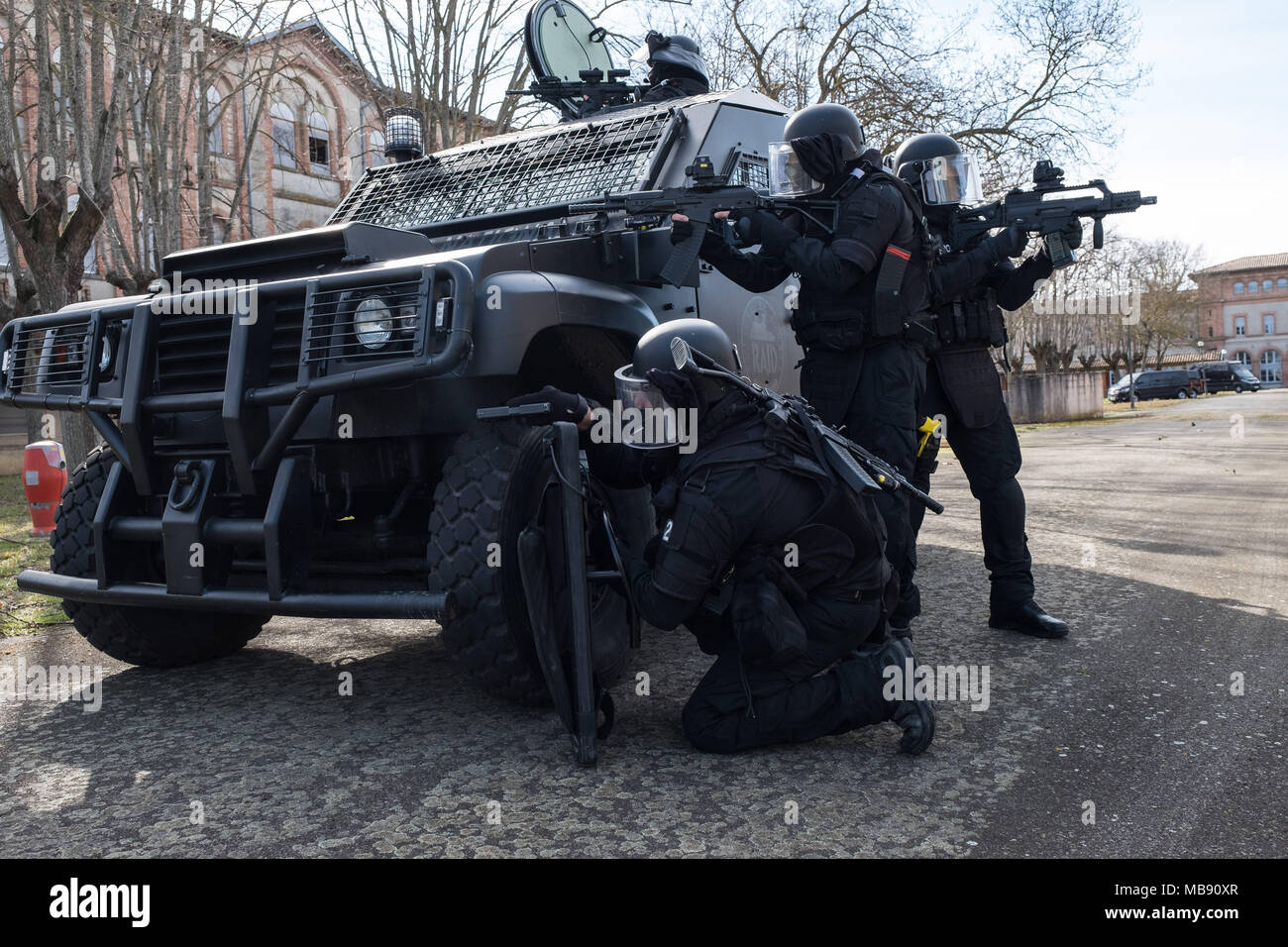 RAID (elite police unit, special forces) trains at its headquarters in ...