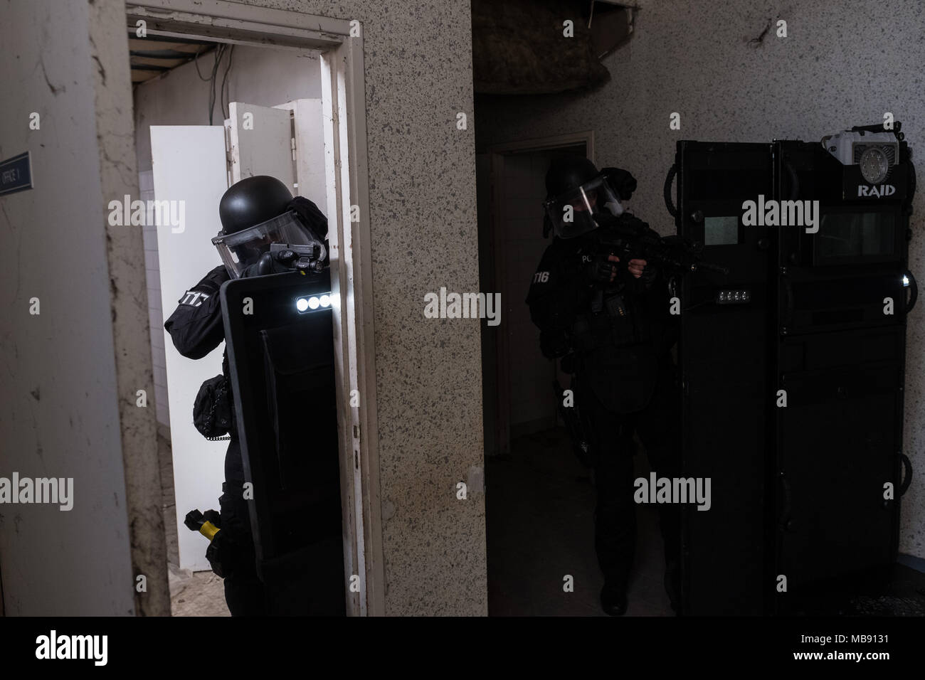 RAID (elite police unit, special forces) trains at its headquarters in ...
