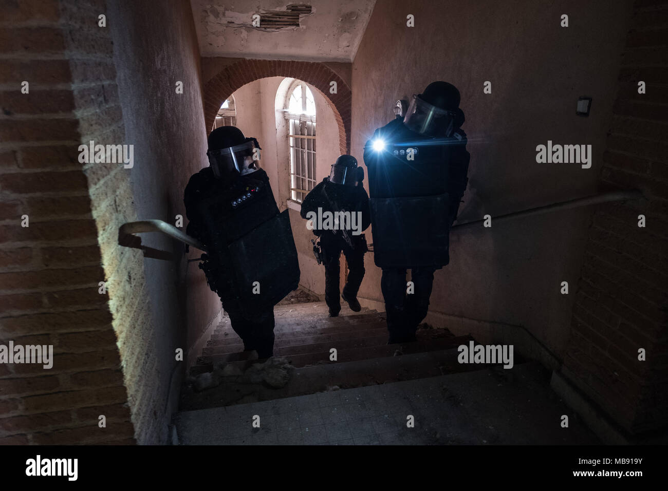 RAID (elite police unit, special forces) trains at its headquarters in ...