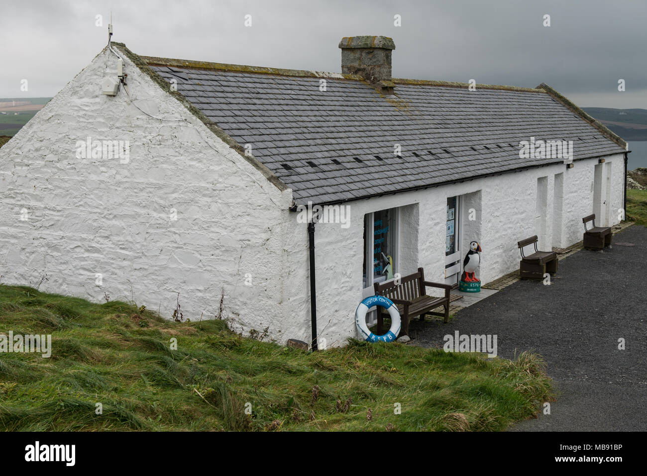 The RSPB visitor centre at The Mull of Galloway nature reserve Scotland ...