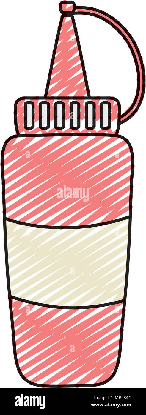 doodle delicious sauce bottle product ingredient Stock Vector Image ...