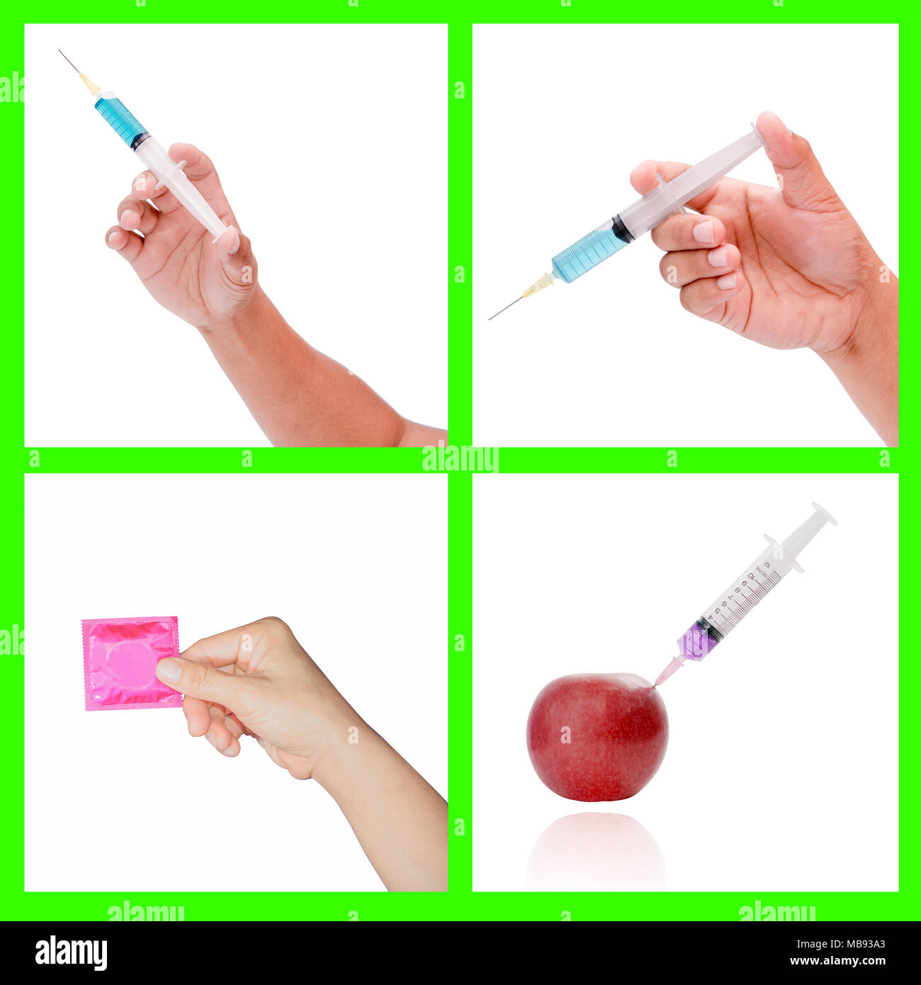 collection of hand holding string and action of syringe, hand holding ...