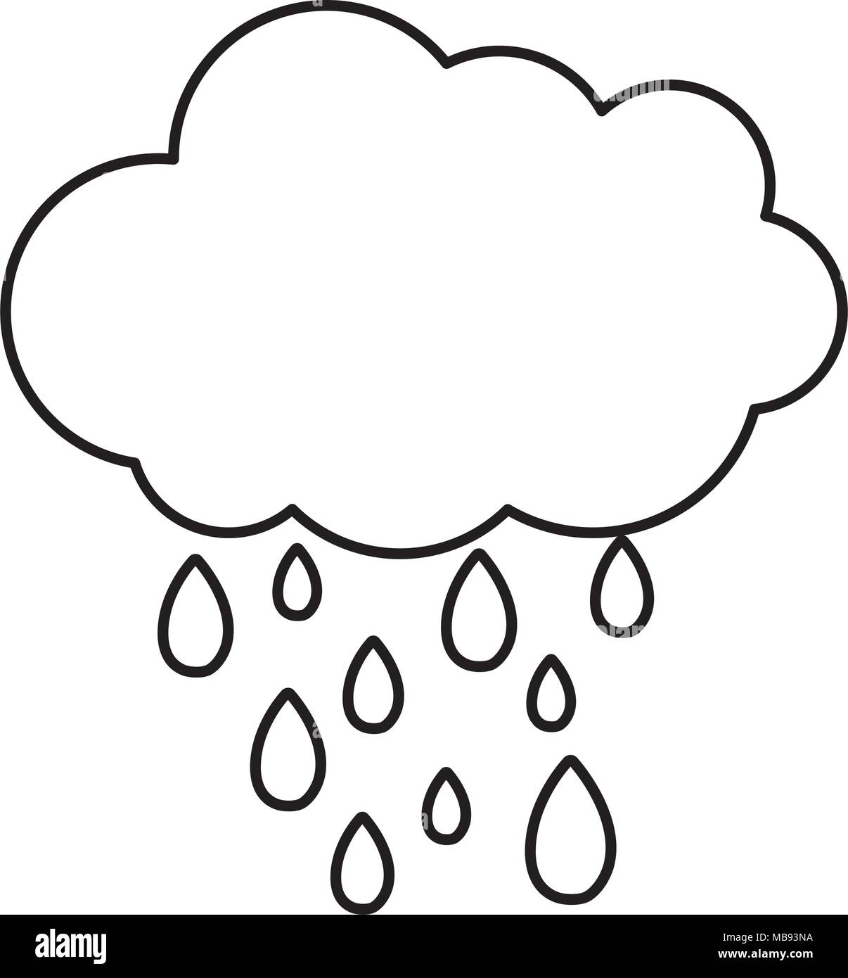 Black And White Rain Clipart