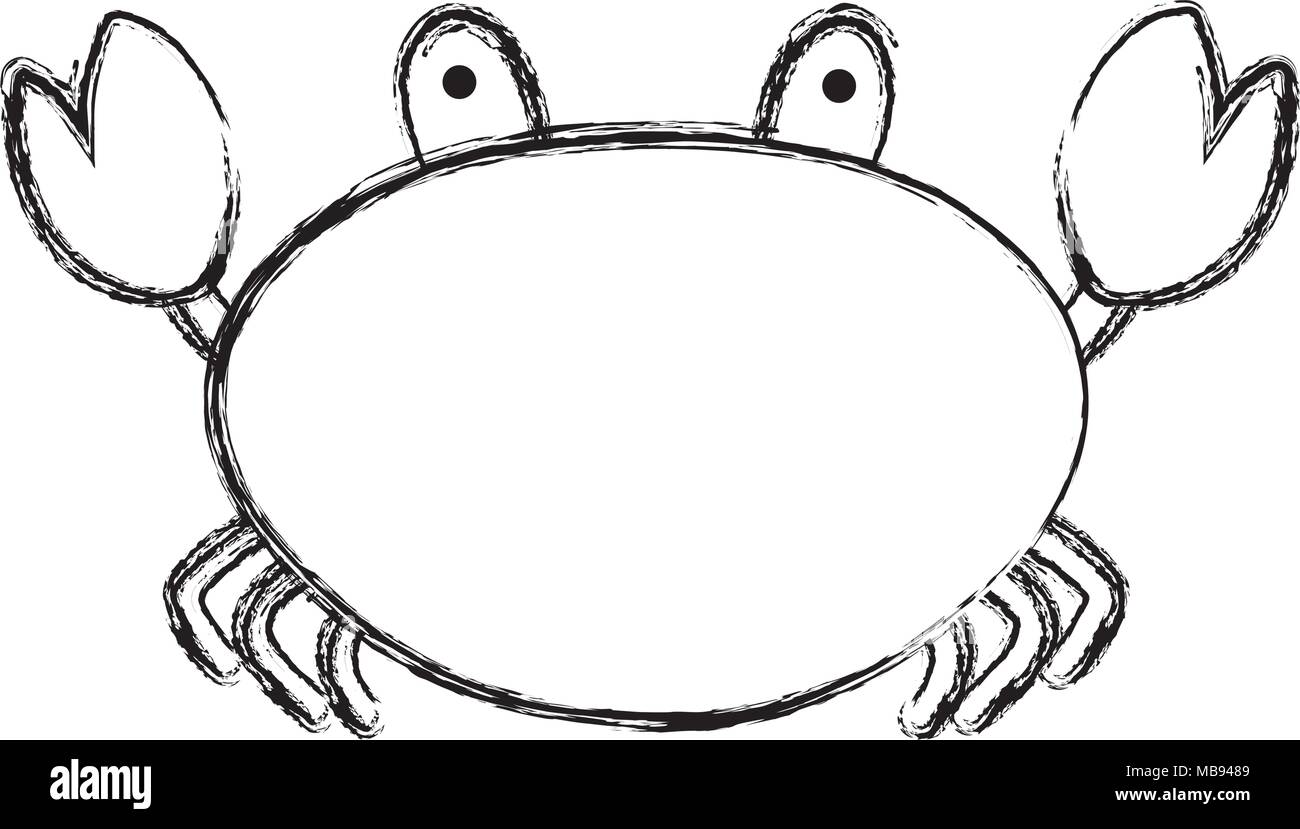 grunge nature crab tropical animal of sea Stock Vector Image & Art - Alamy