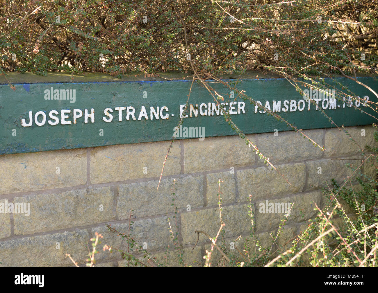 Joseph Strang engineer ramsbottom 1882 in ramsbottom lancashire uk ...