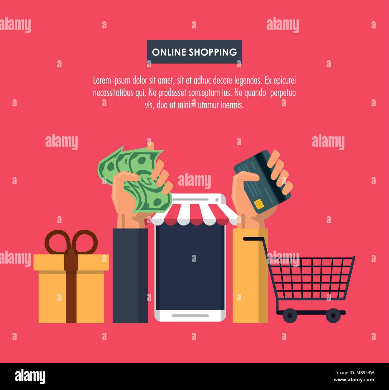 Online shopping infographic Stock Vector Image & Art - Alamy