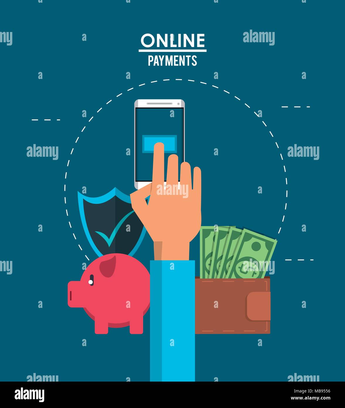 Online mobile payment Stock Vector Image & Art - Alamy