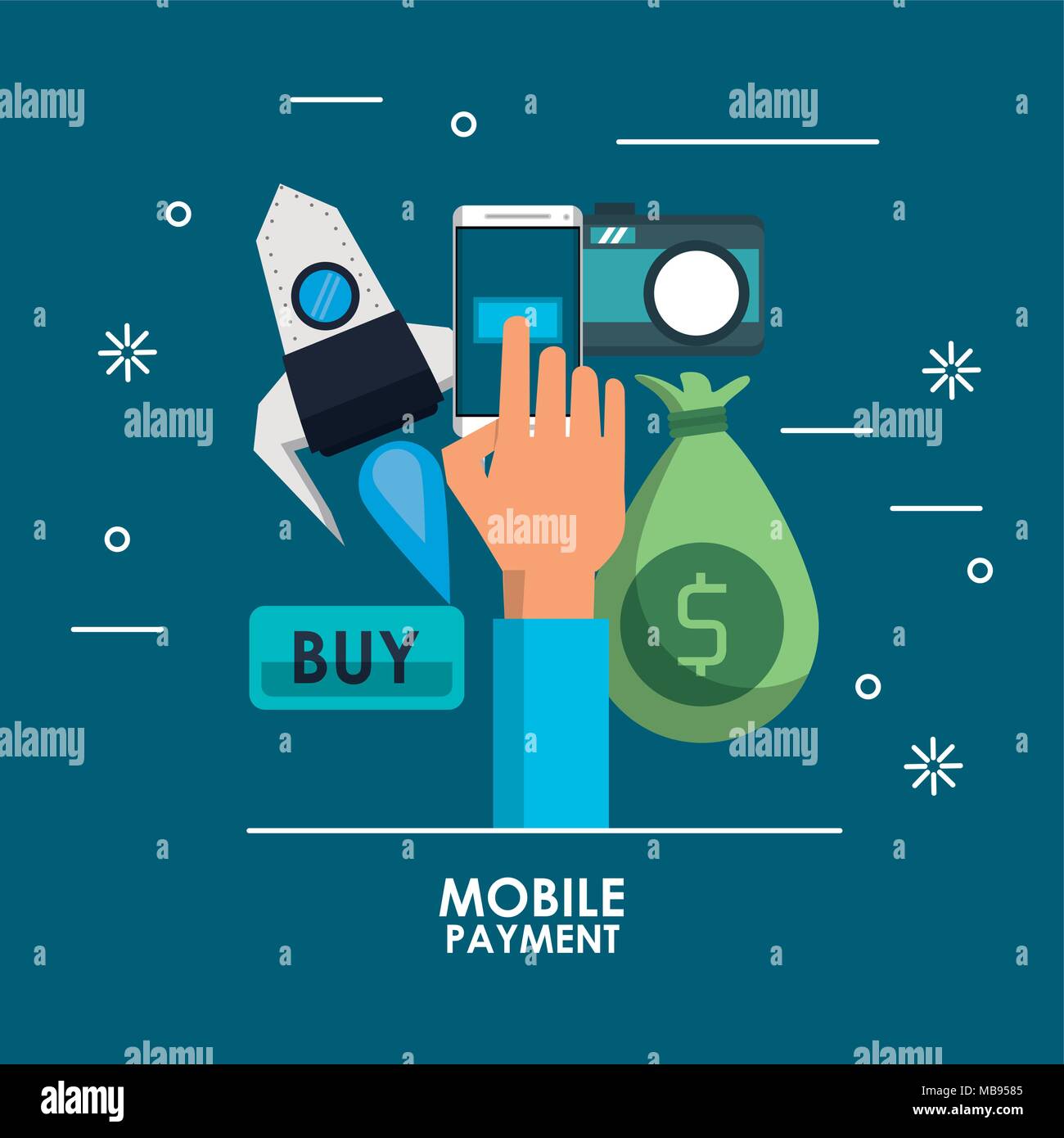 Online mobile payment Stock Vector Image & Art - Alamy