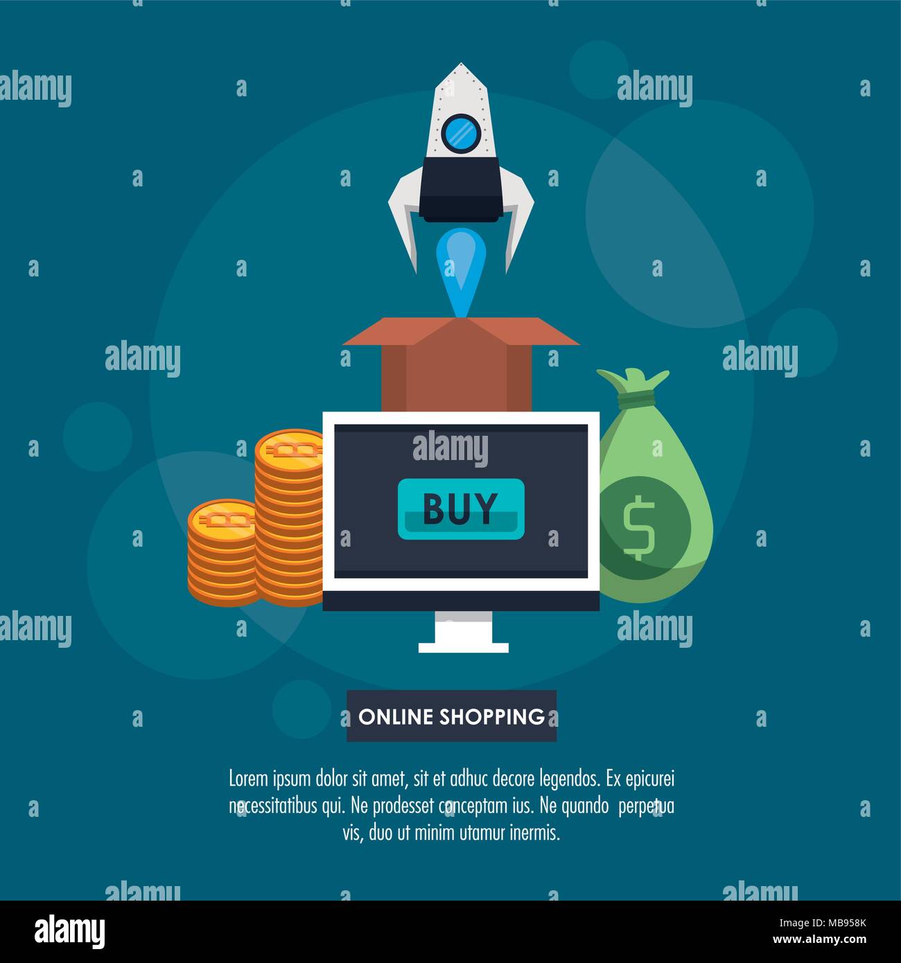 Online shopping infographic Stock Vector Image & Art - Alamy