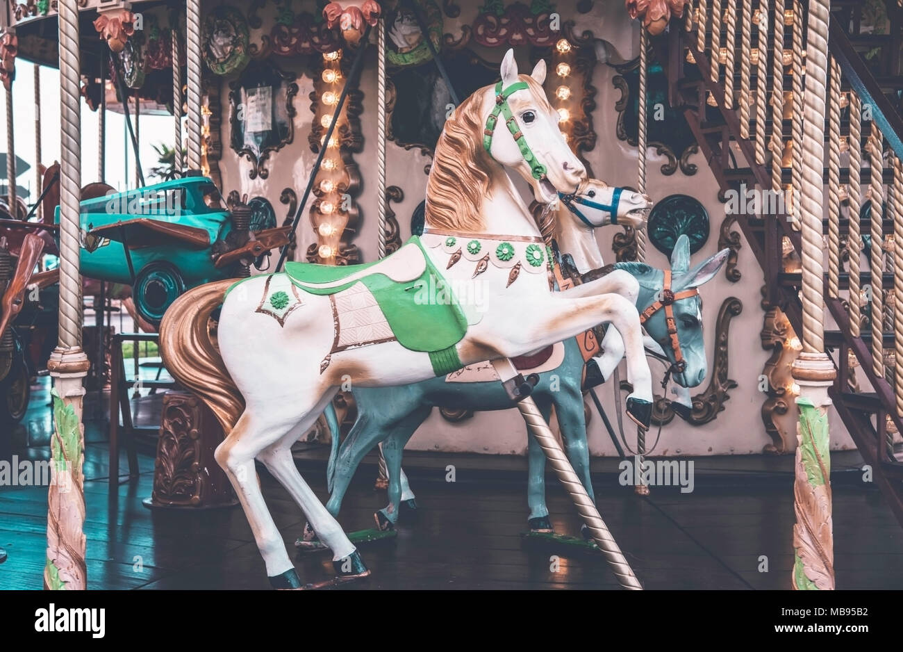 Antique carousel hi-res stock photography and images - Alamy