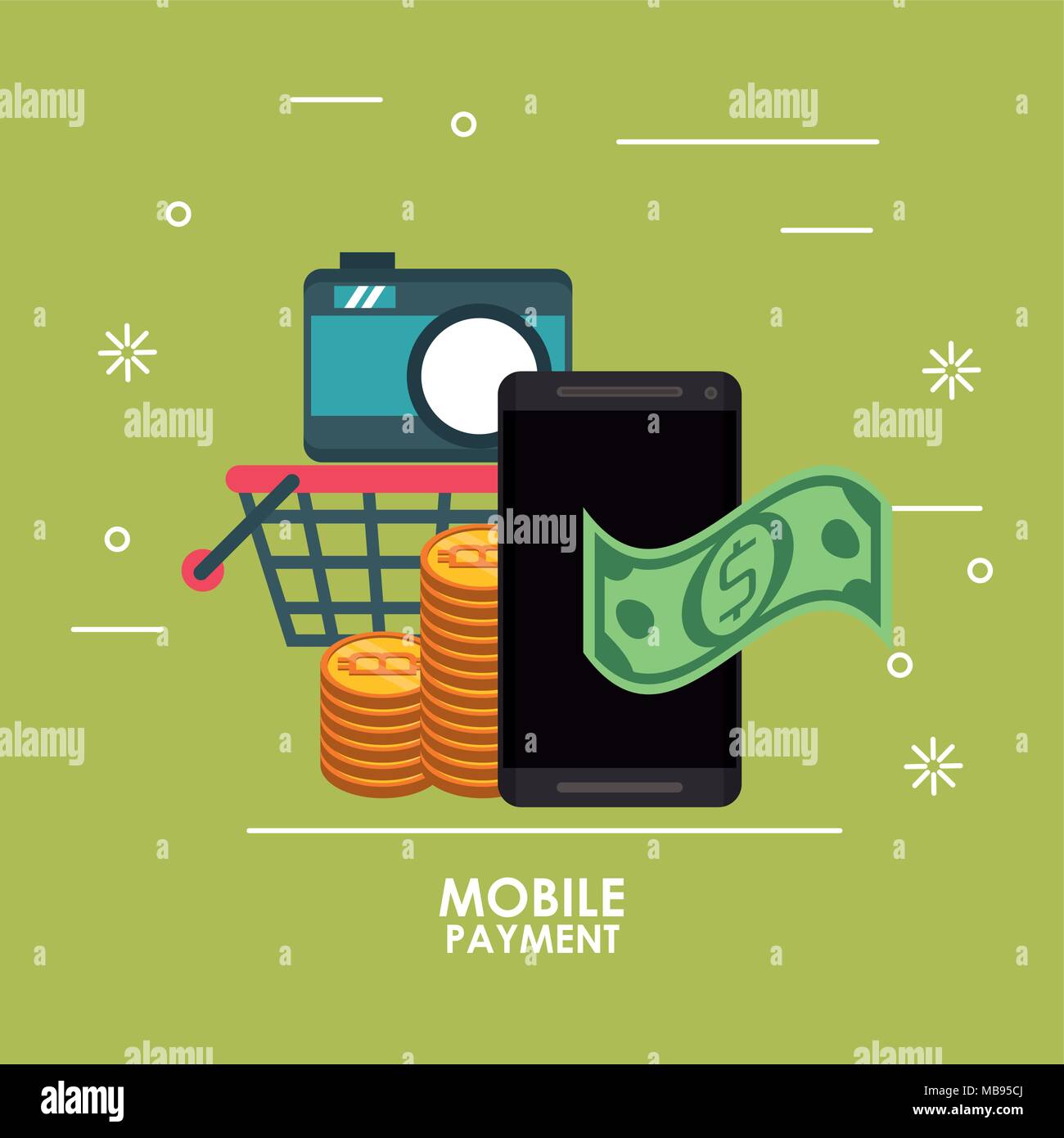 Online mobile payment Stock Vector Image & Art - Alamy
