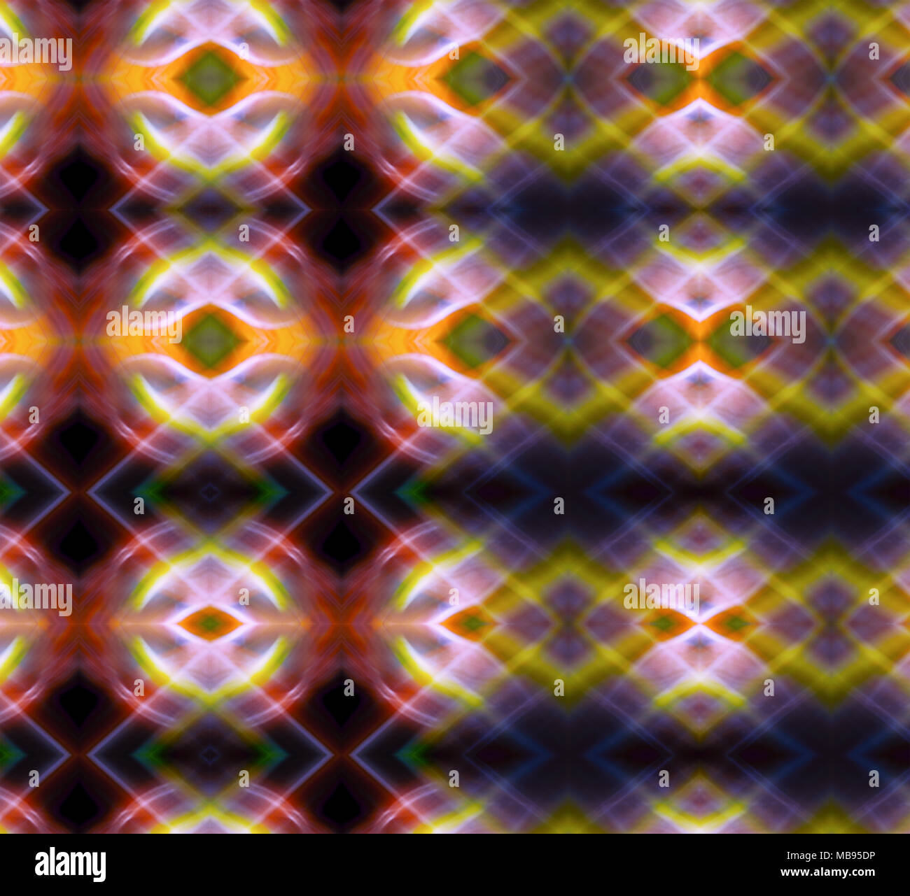 Colorful and unique lights painting kaleidoscope pattern Stock Photo ...