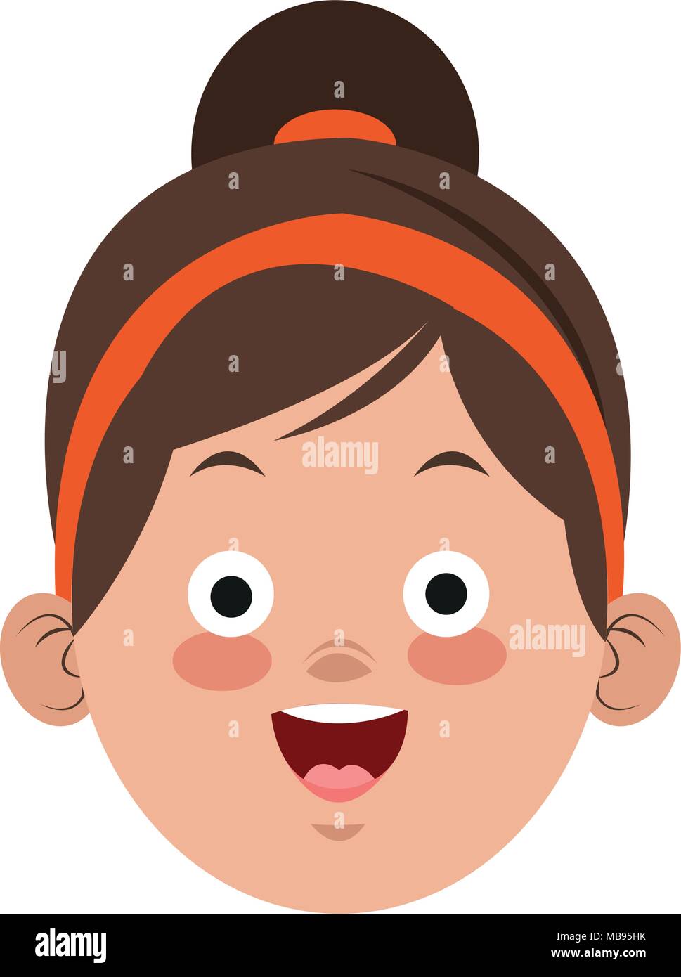 Beautiful little girl face cartoon Stock Vector Image & Art - Alamy