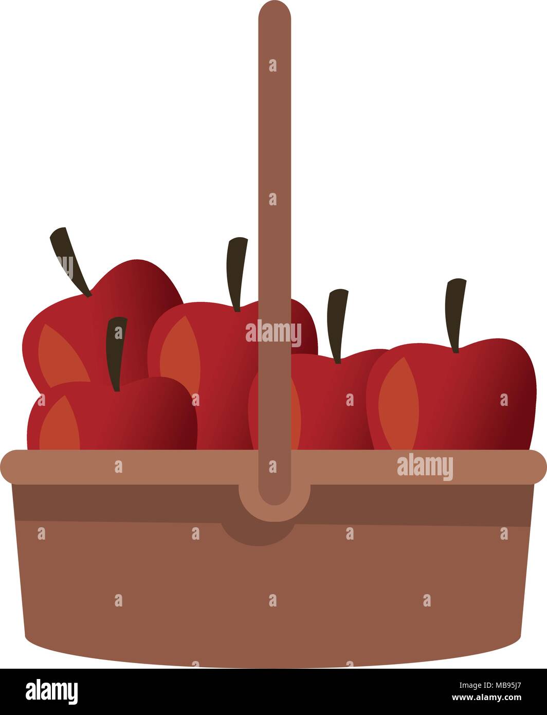 Basket apples icon cartoon Stock Vector Images - Alamy
