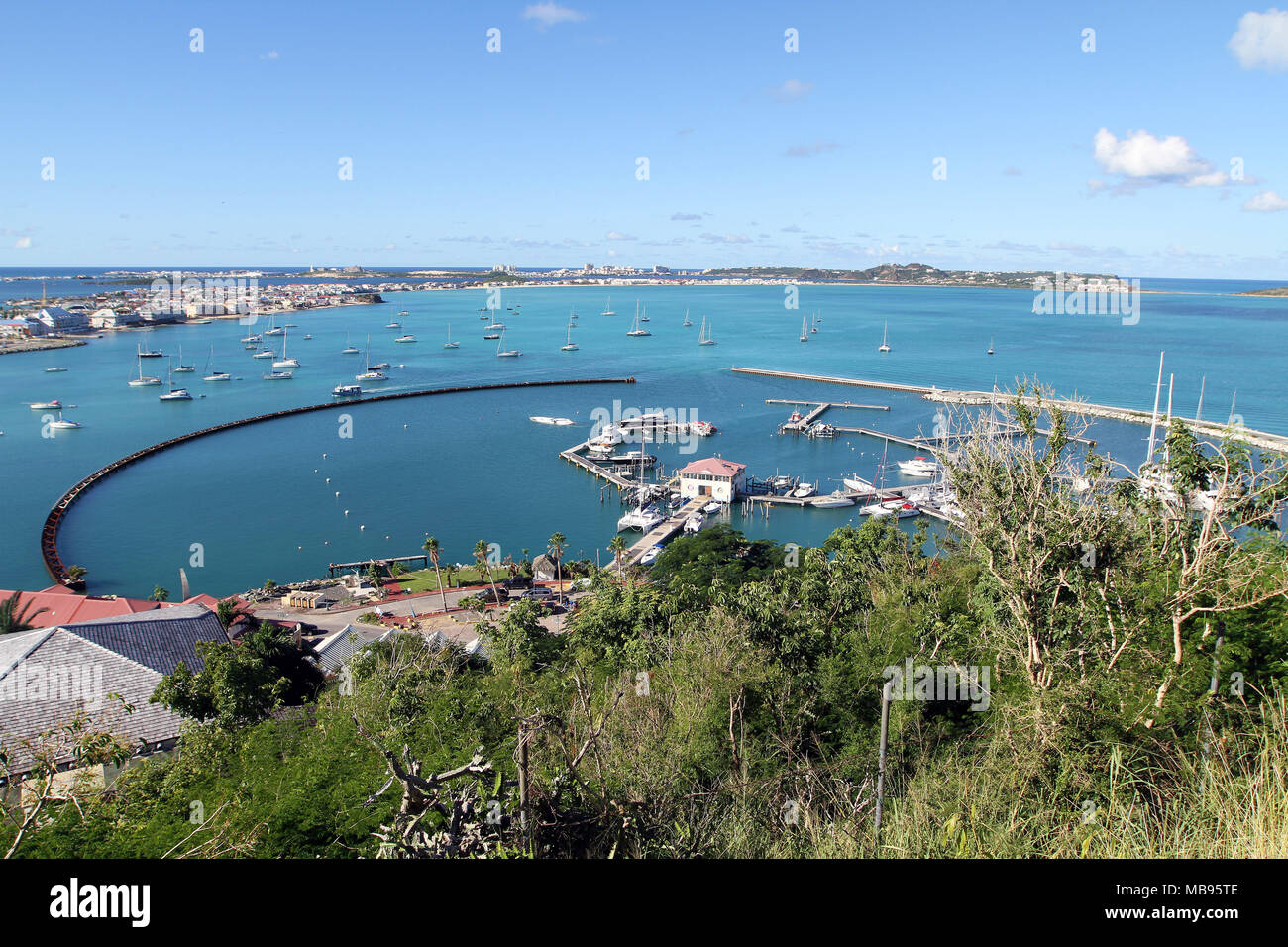 view of Marigot harbor from Fort Louis Stock Photo - Alamy