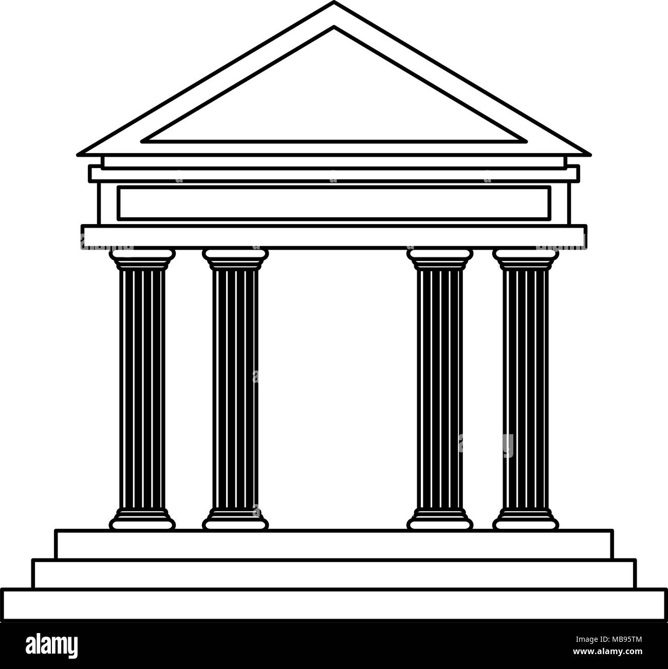 Bank columns building Stock Vector Image & Art - Alamy