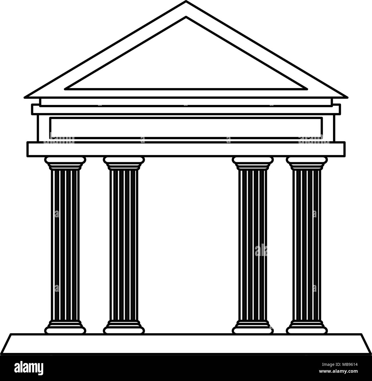 Bank columns building Stock Vector Image & Art - Alamy