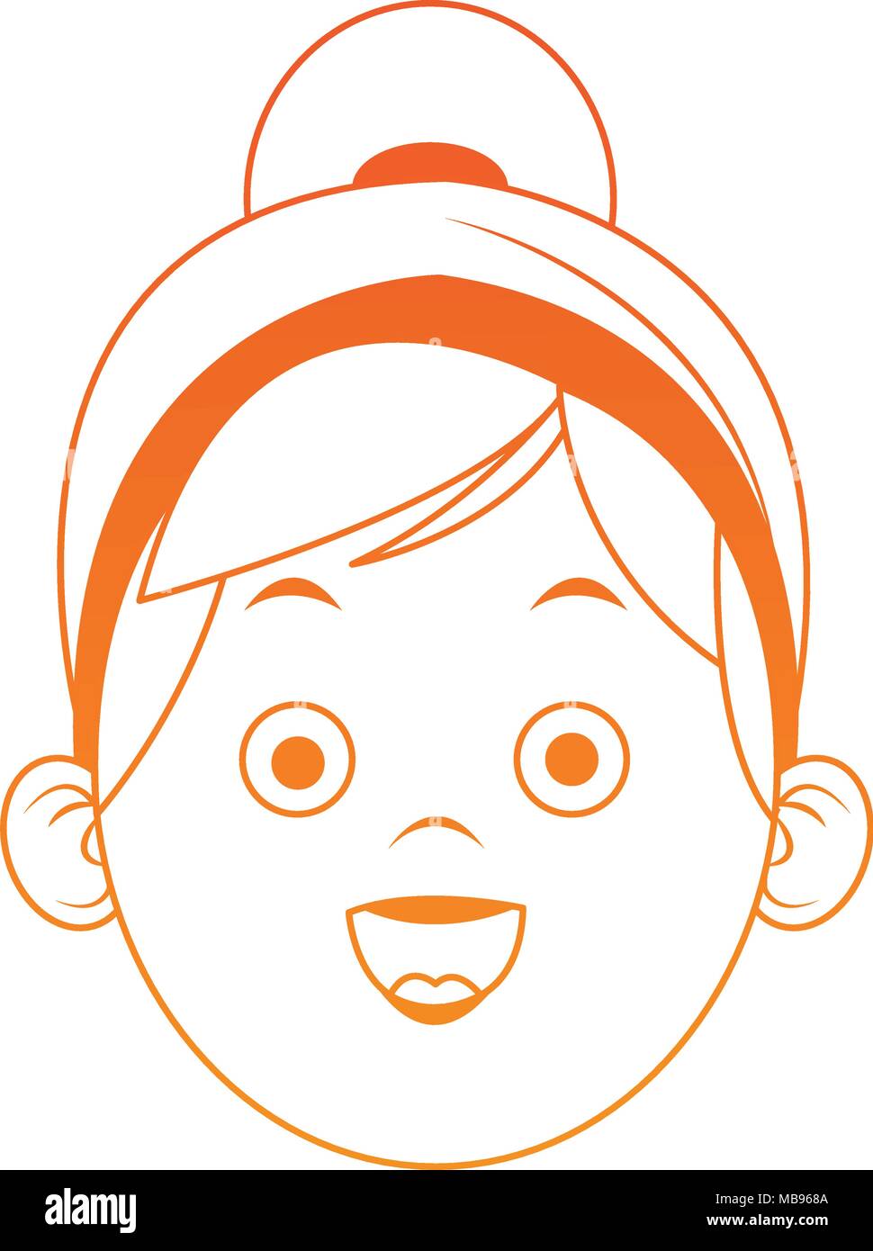 Beautiful little girl face cartoon Stock Vector Image & Art - Alamy