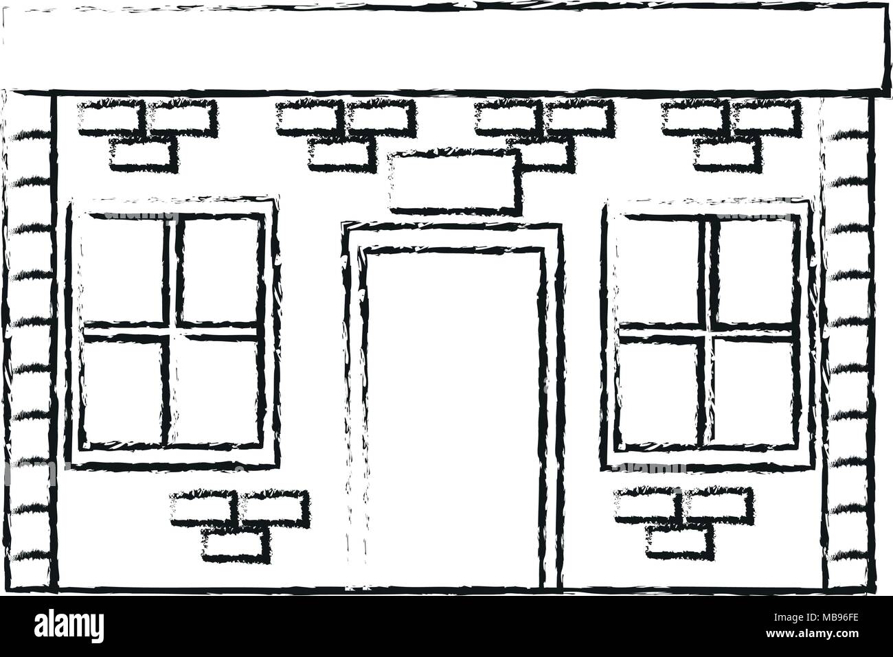 Bricks urban house building sketch Stock Vector Image & Art - Alamy