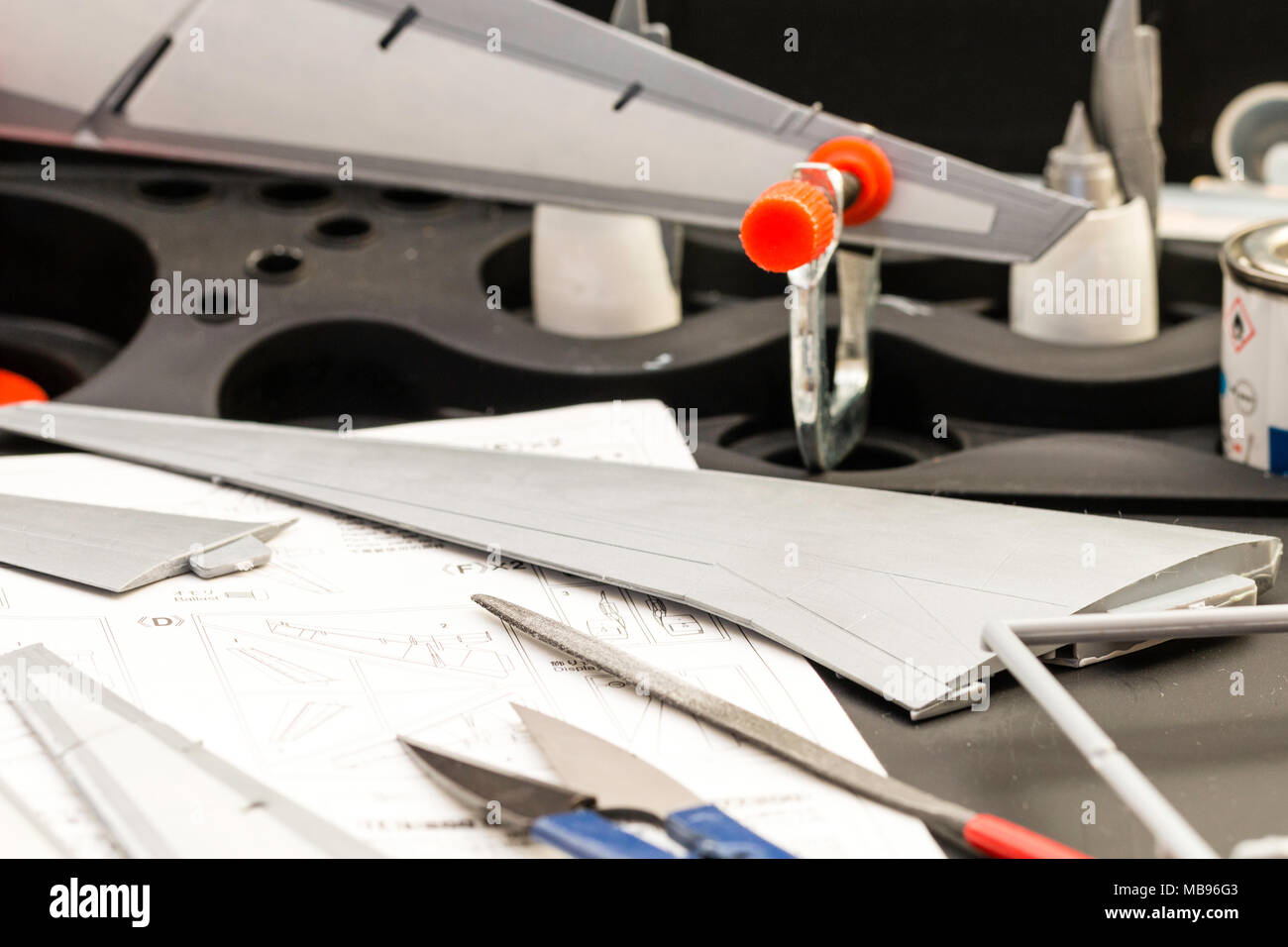 Plastic airplane kit pieces hi-res stock photography and images - Alamy
