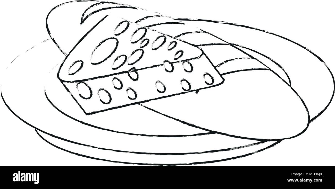 Bread and cheese sketch Stock Vector Image & Art - Alamy