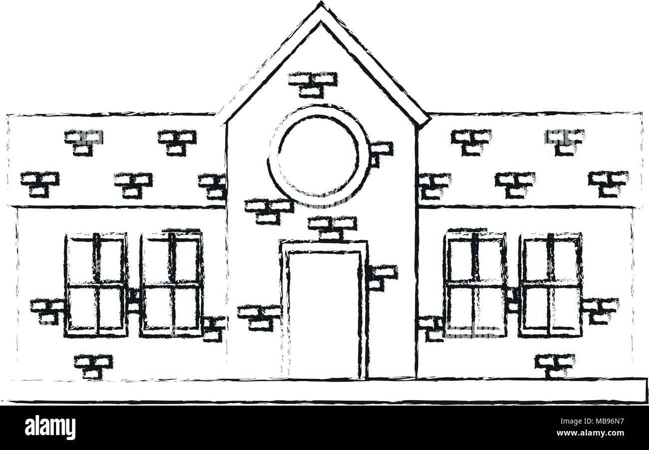 Bricks urban church building sketch Stock Vector Image & Art - Alamy