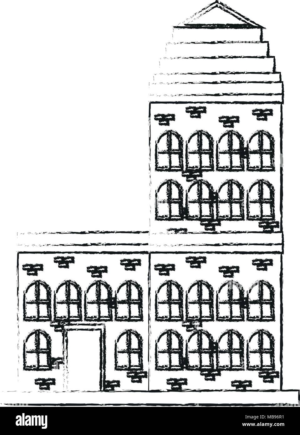 Bricks urban building sketch Stock Vector Image & Art - Alamy