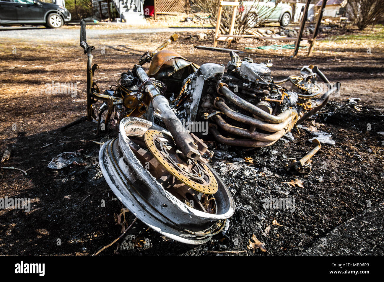 Motorcycle accident scene hi-res stock photography and images - Alamy