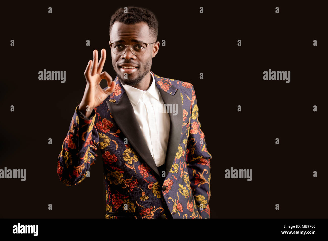 African businessman showing okay sign hi-res stock photography and ...