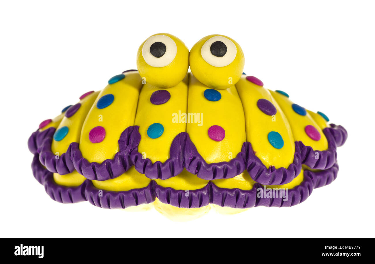 Funny Scallop made of plasticine Stock Photo - Alamy