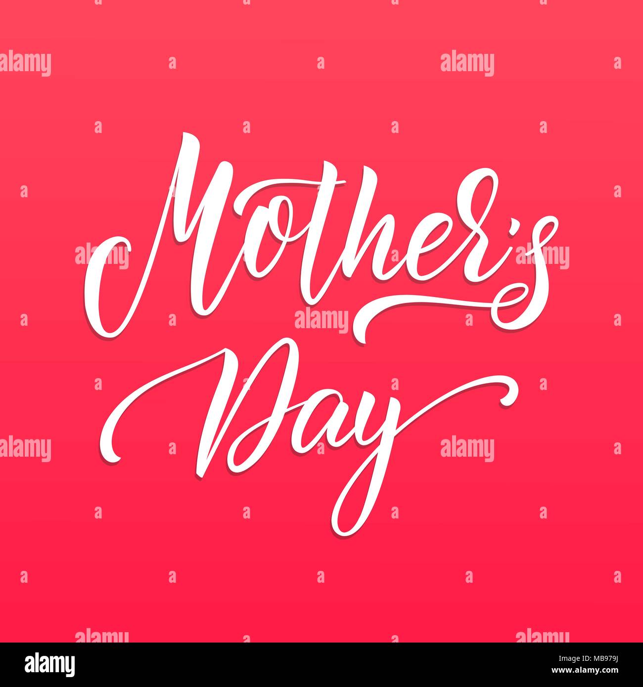 Mothers Day. Mother's Day card with modern script lettering design ...