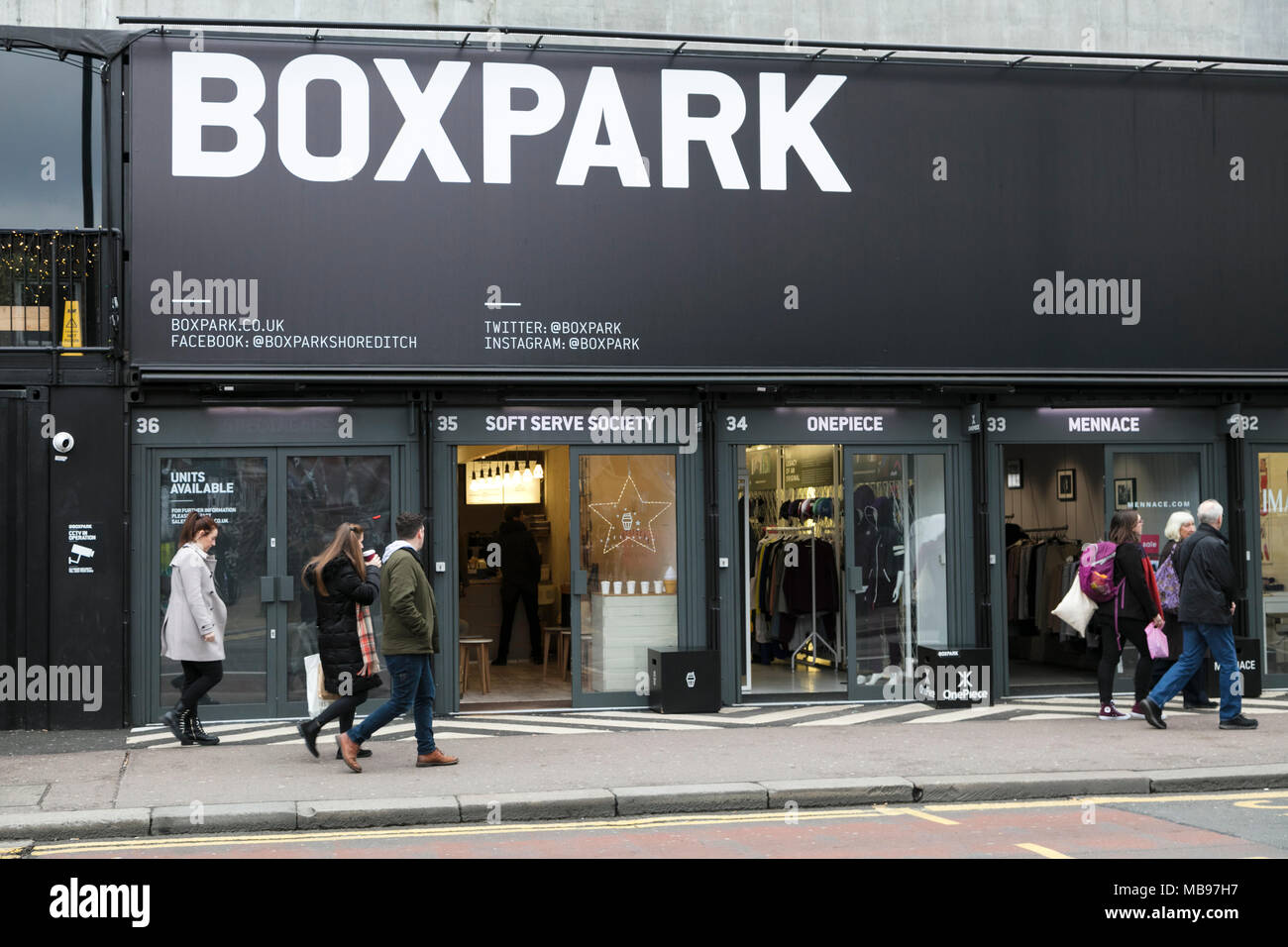 Shoreditch box park hi-res stock photography and images - Alamy