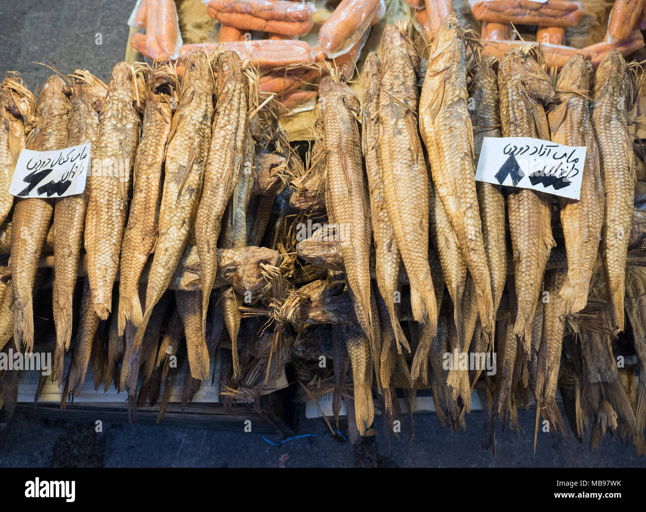 Smoked dried fish, Rasht bazaar, Gilan province, Iran Stock Photo - Alamy