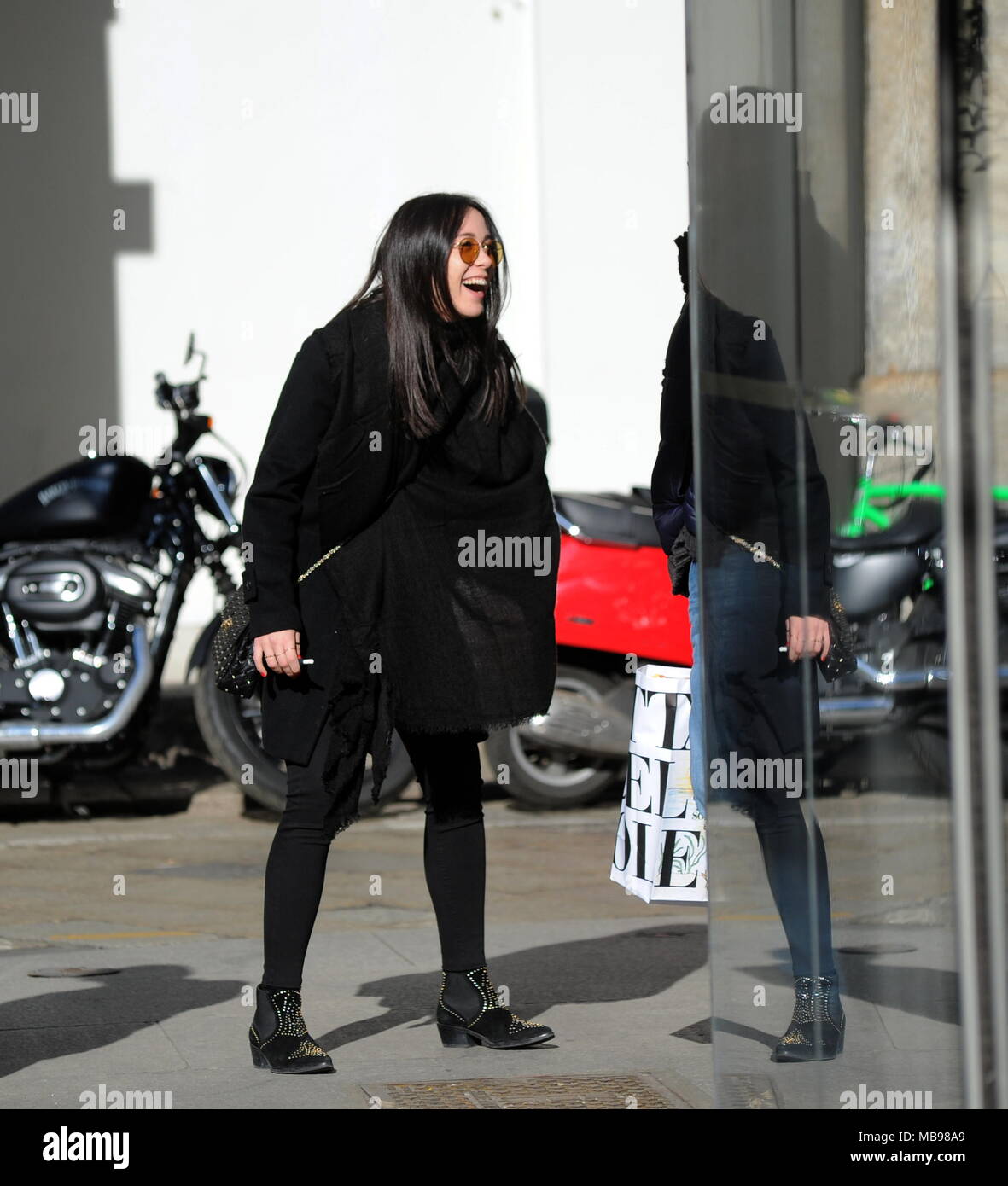 Michelle hunziker and family in milan featuring hi-res stock ...