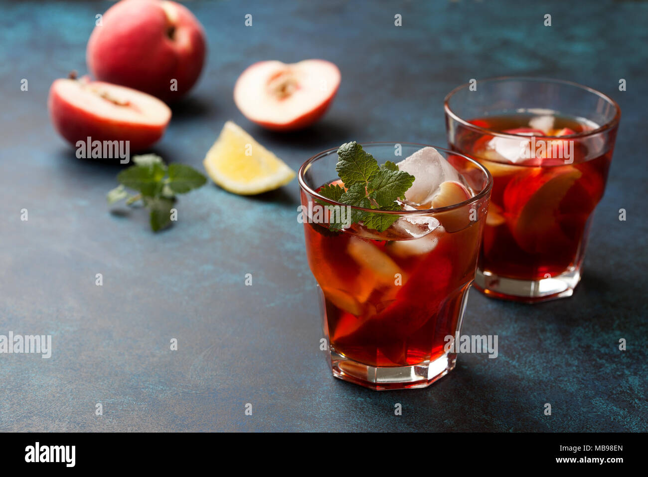 Glasses cold tea on hi-res stock photography and images - Alamy