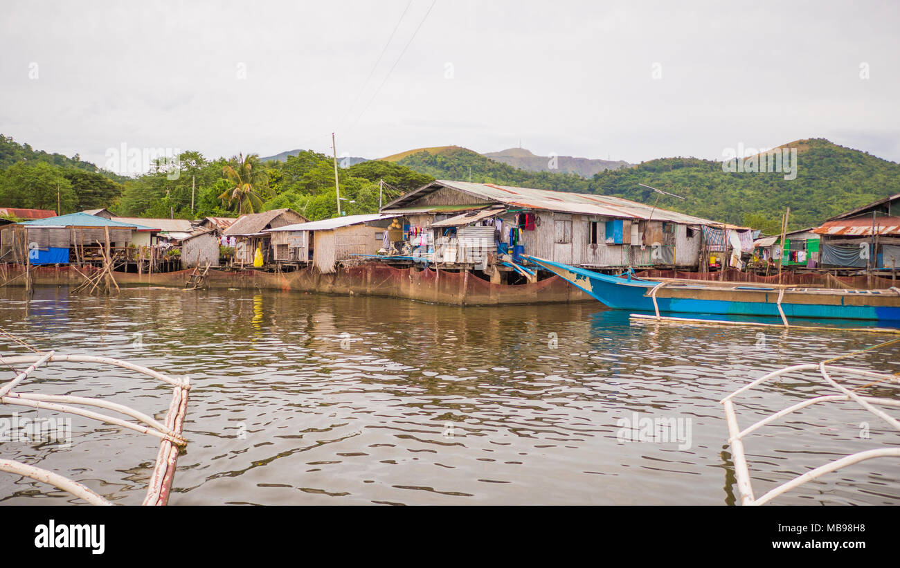 Coron bay with and pier. Sulu Sea. Palawan. Philippines. Busuanga ...