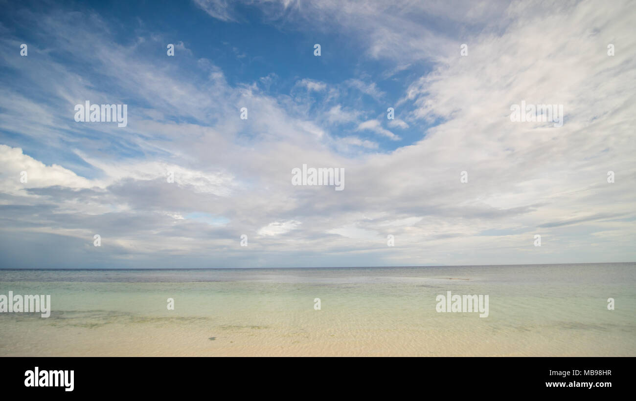 Aerial view of Bohol coast Island. Aerial. Flight is close above the ...