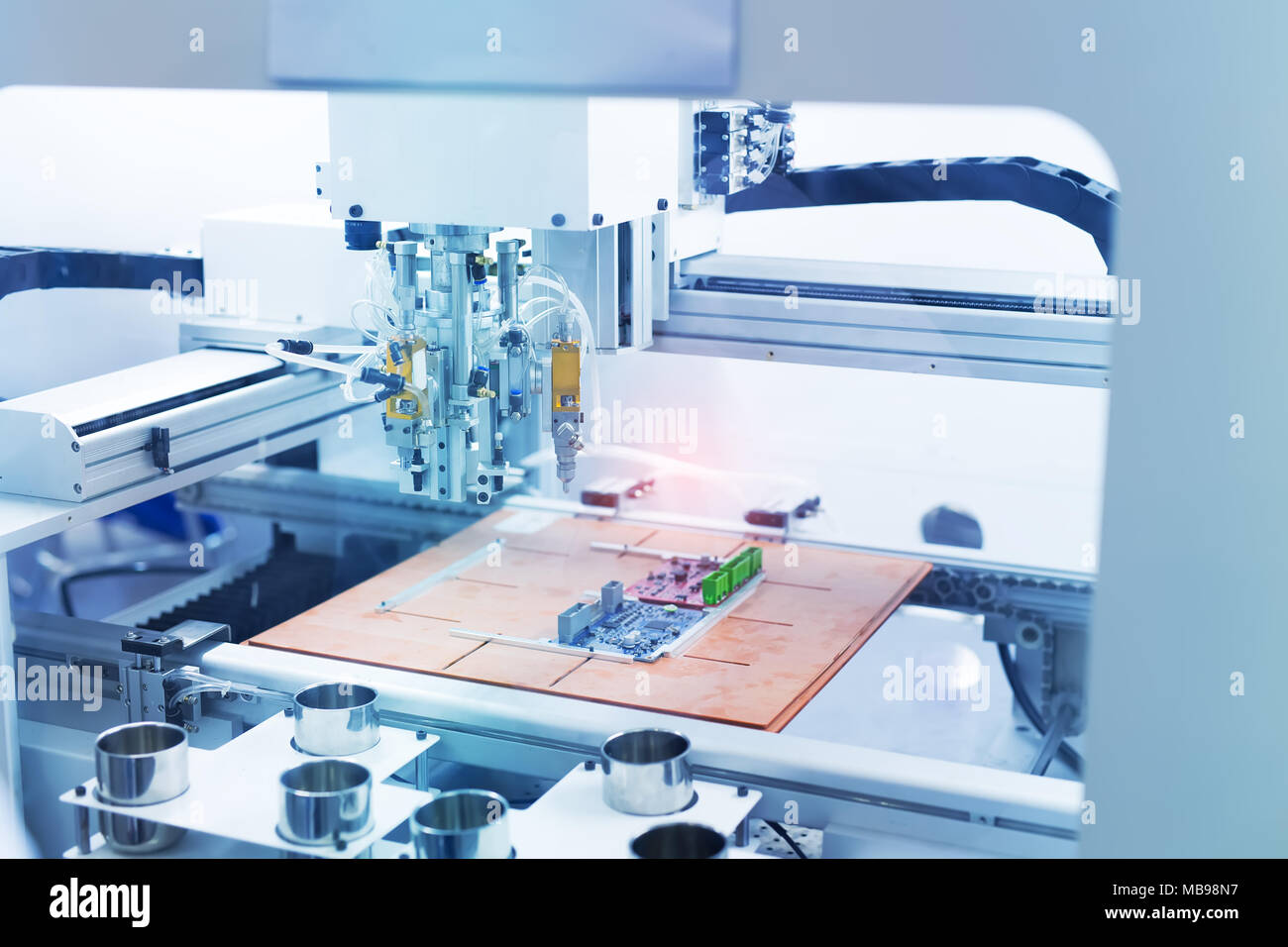 robotic machine tool in industrial manufacture plant,Smart factory ...