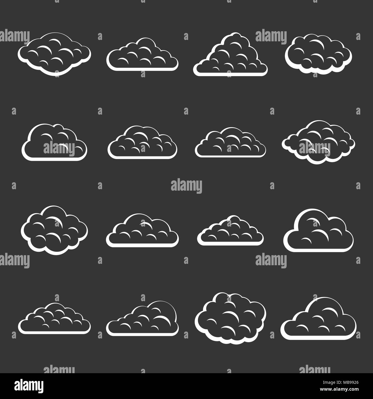 Cloudscape blue sky grey Stock Vector Images - Alamy