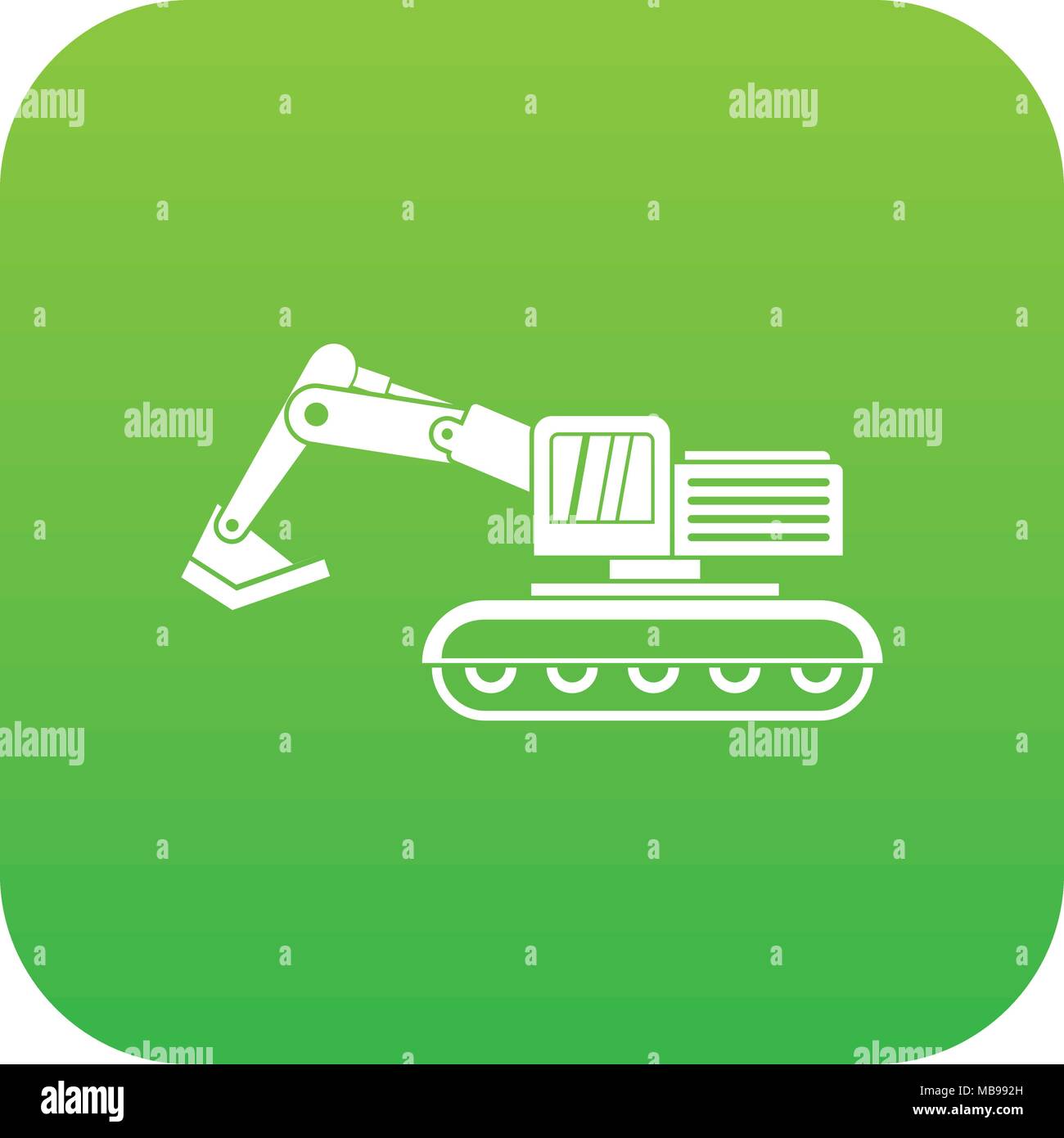 Excavator icon digital green Stock Vector Image & Art - Alamy