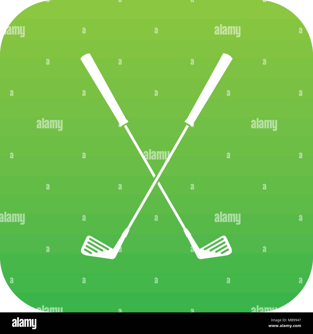Two golf clubs icon digital green Stock Vector Image & Art - Alamy