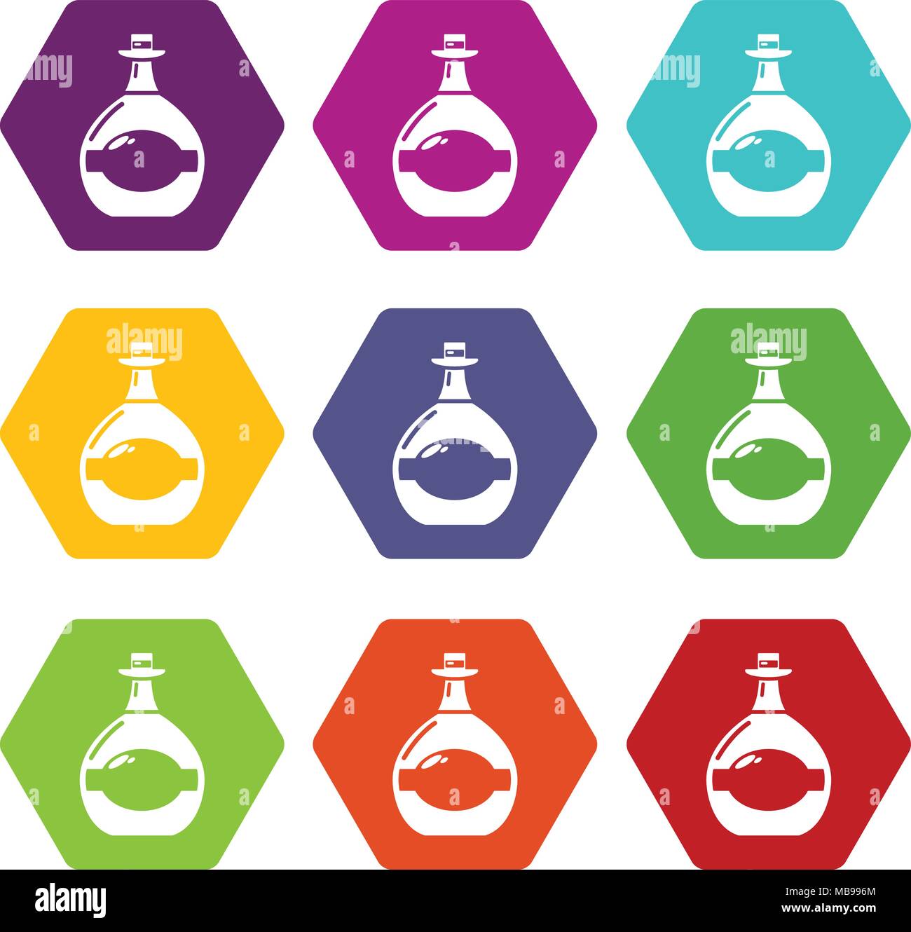Pot bellied bottle icons set 9 vector Stock Vector Image & Art - Alamy