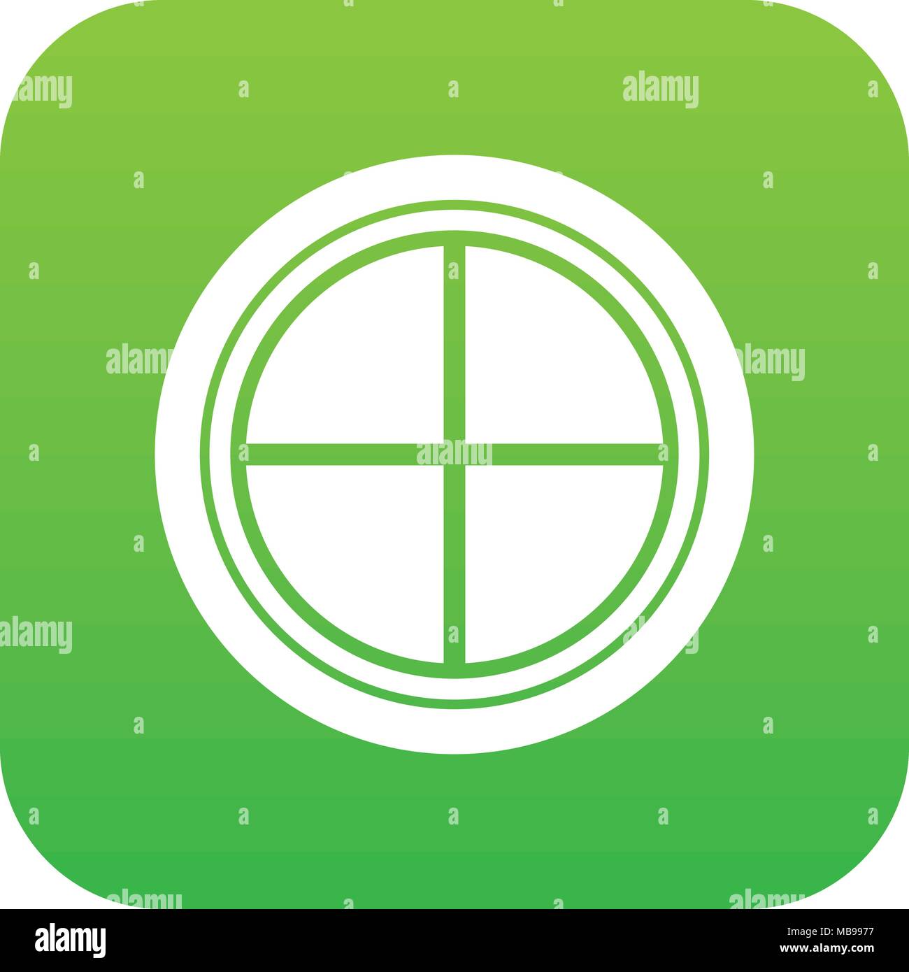 White round window icon digital green Stock Vector Image & Art - Alamy